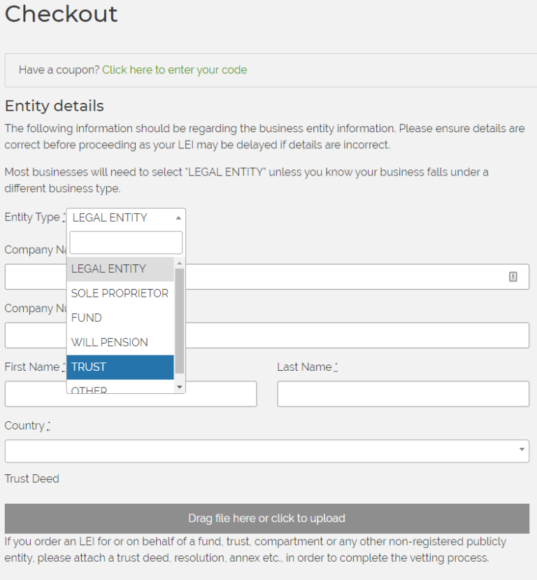 Legal Entity Identifiers for Trusts and Funds - Managed LEI